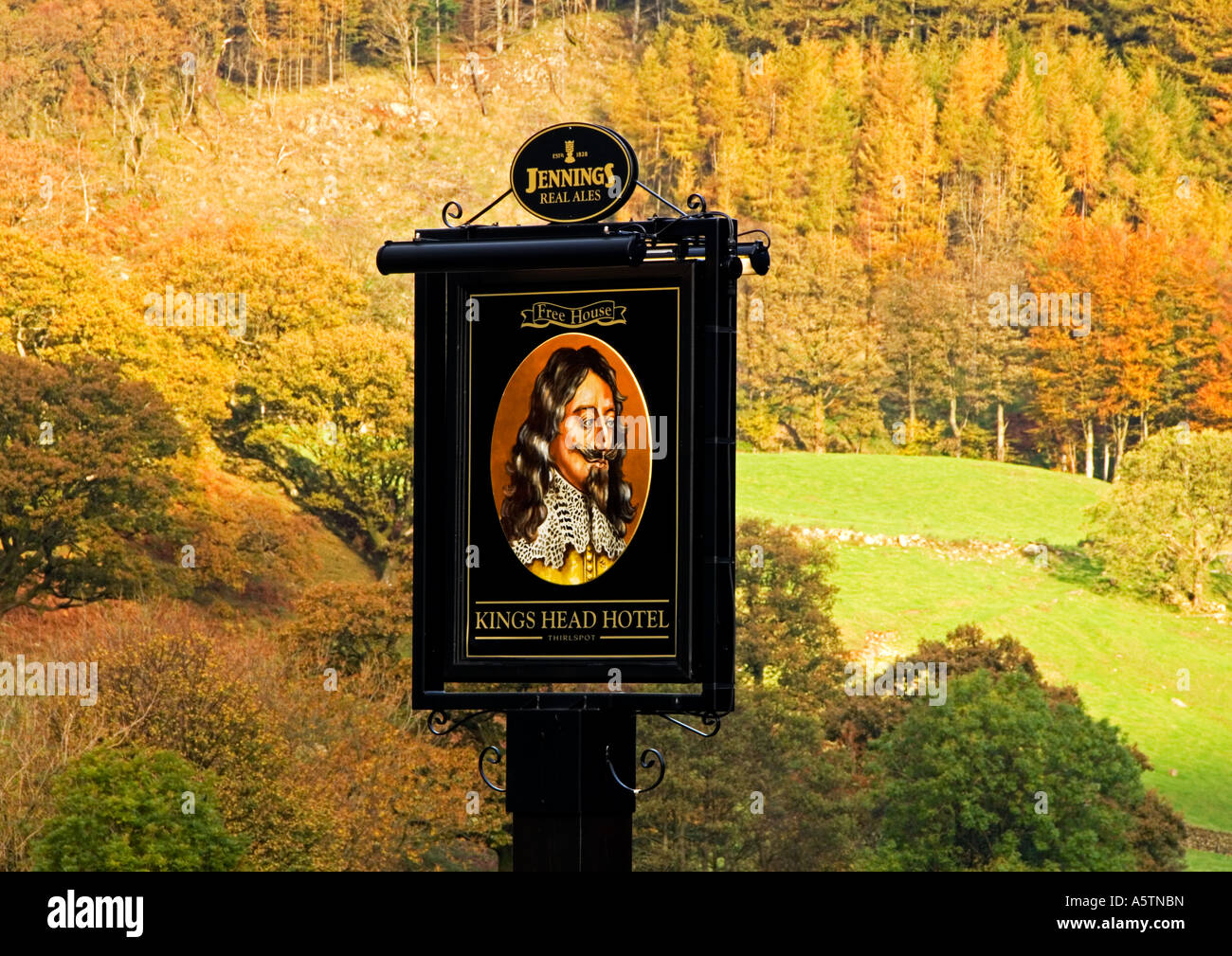 Kings head inn pub sign hi-res stock photography and images - Alamy