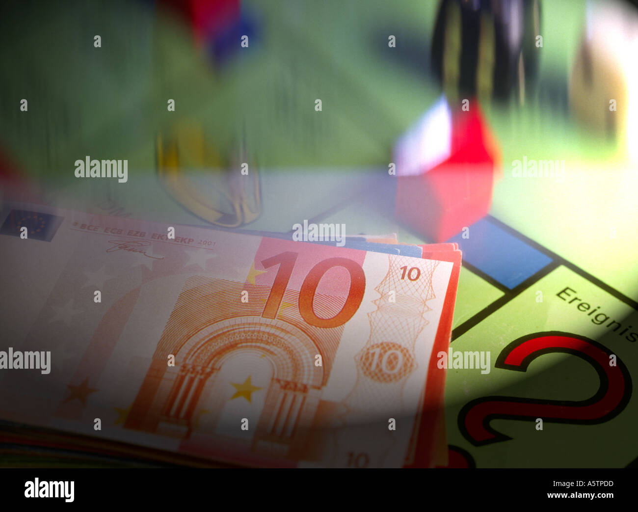 play of Monopoly with euro banknotes Stock Photo - Alamy