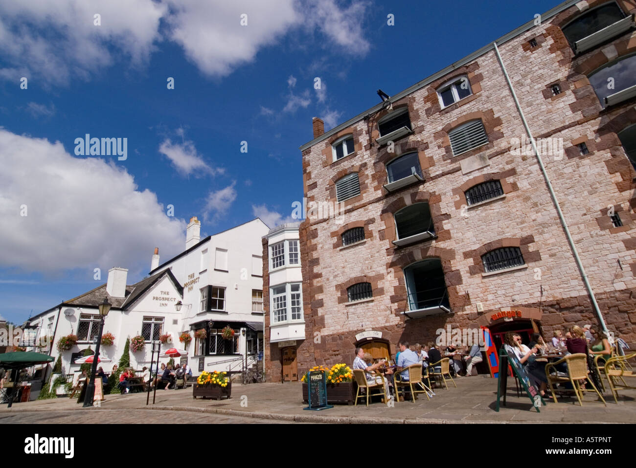 Public House and cafe on Exeter Quay, Exeter, Devon UK Stock Photo - Alamy