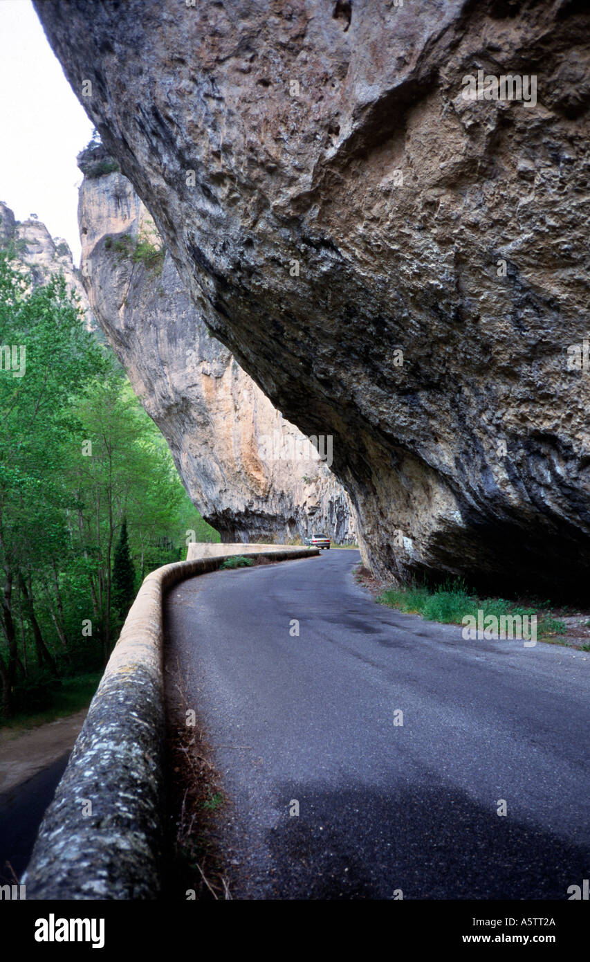 country road under steep rock walls Stock Photo - Alamy