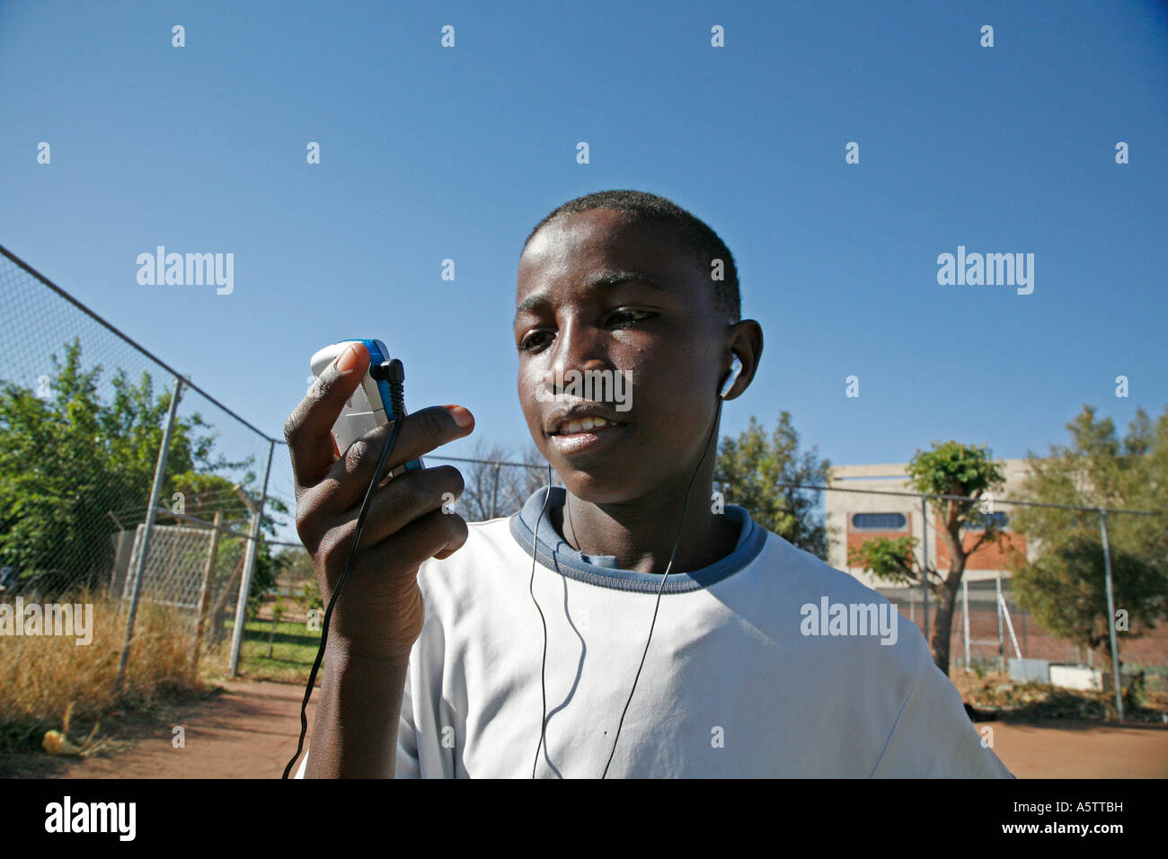 Painet jj1736 namibia boy listening walkman music player windhoek 2 ...