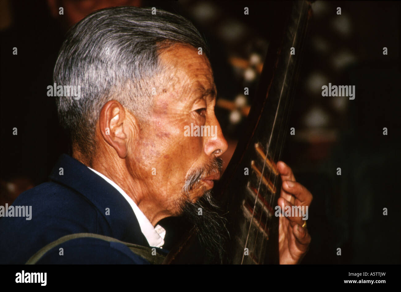 Old man plays instrument hi-res stock photography and images - Alamy
