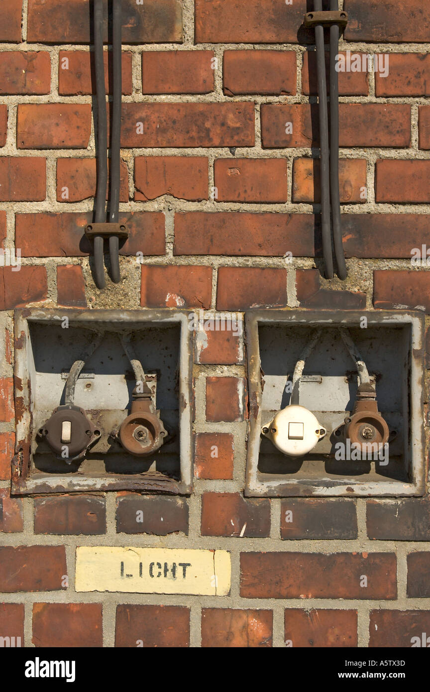 Very old light switches at a wall Stock Photo - Alamy