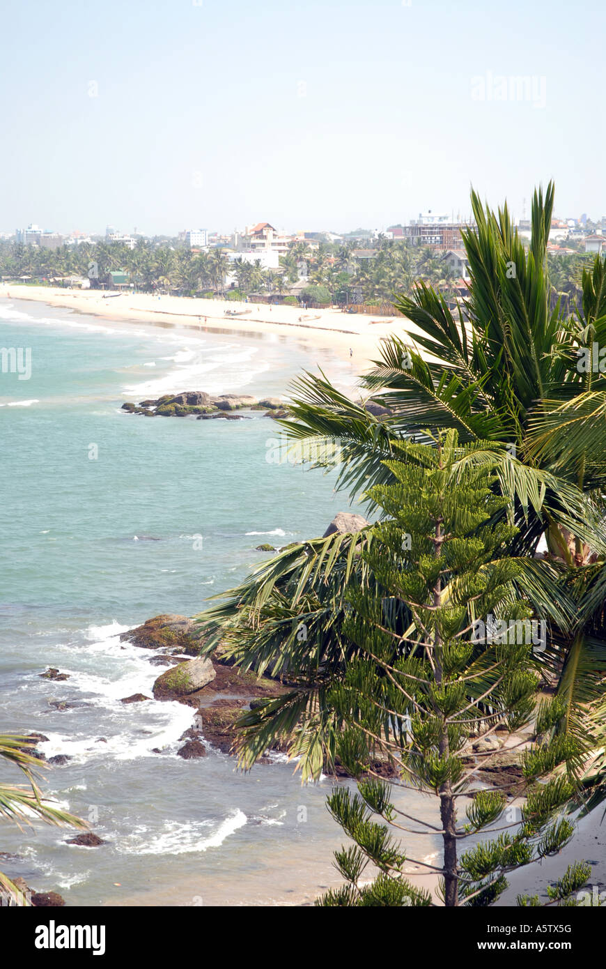 View of Sri Lanka's western coast from Mount Lavinia Hotel Stock Photo ...