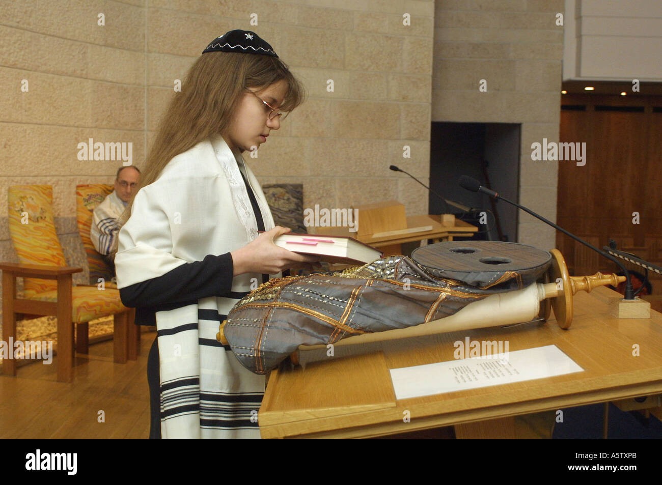 Bat mitzvah girl torah hi-res stock photography and images - Alamy