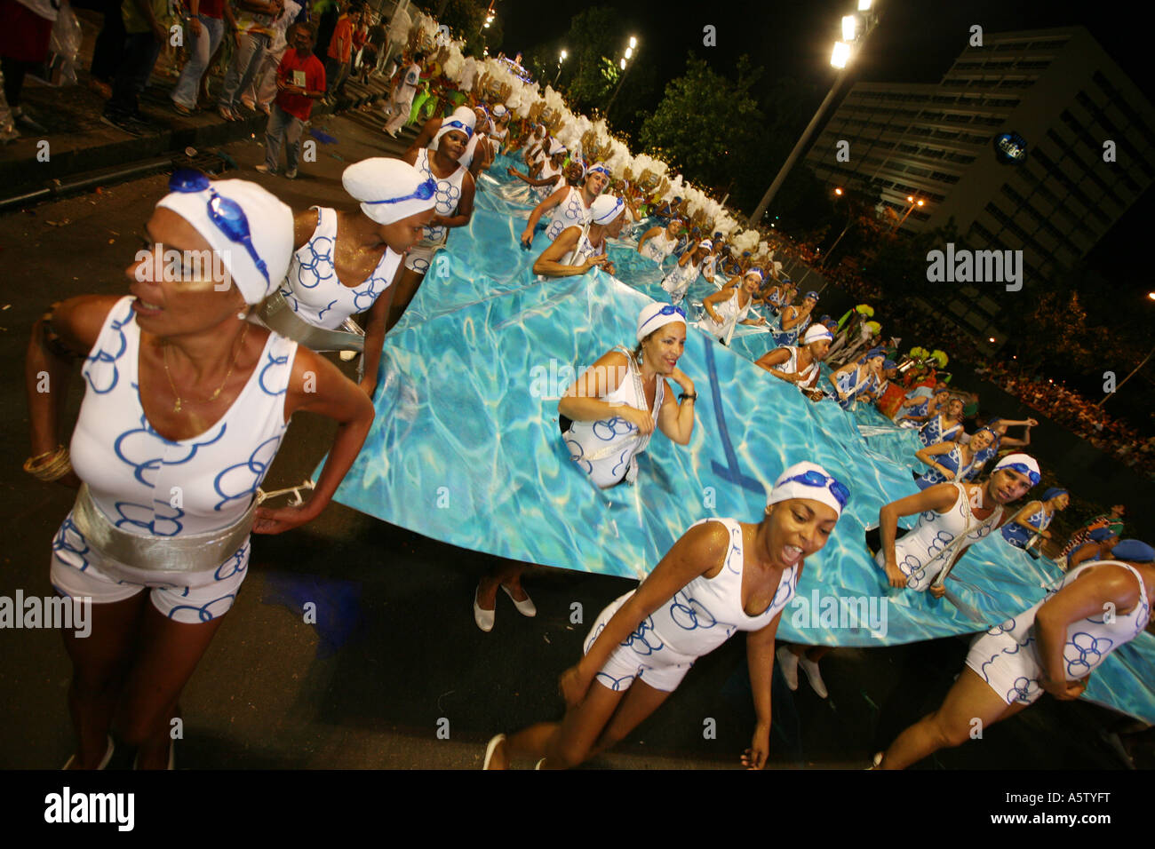 Float and samba dancer in amazing costume prepare for Rio de Janeiro ...