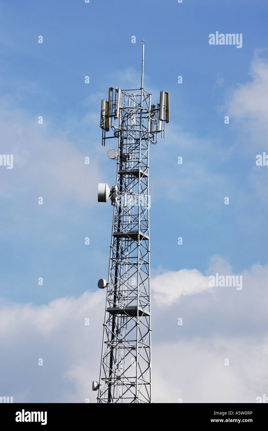 Telecommunication, mobile phone mast Stock Photo - Alamy