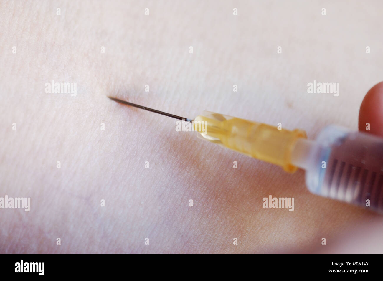 drug user injecting vein in arm Stock Photo - Alamy