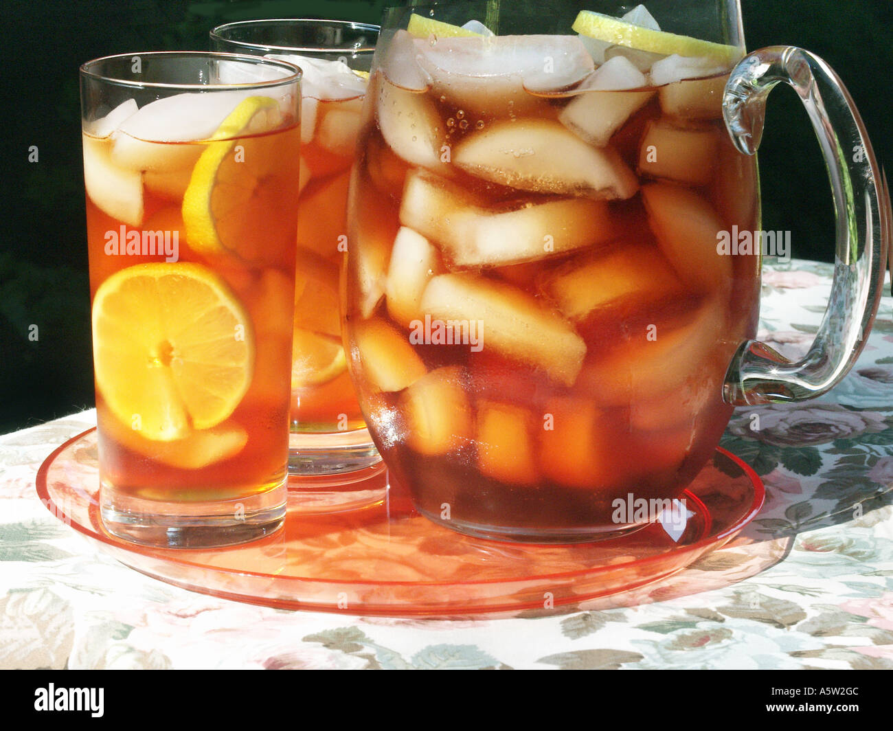Iced tea pitcher outside hi-res stock photography and images - Alamy