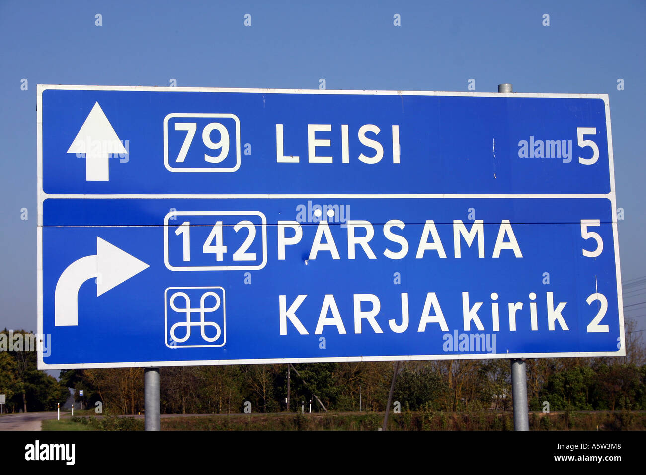 Estonian road sign hi-res stock photography and images - Alamy