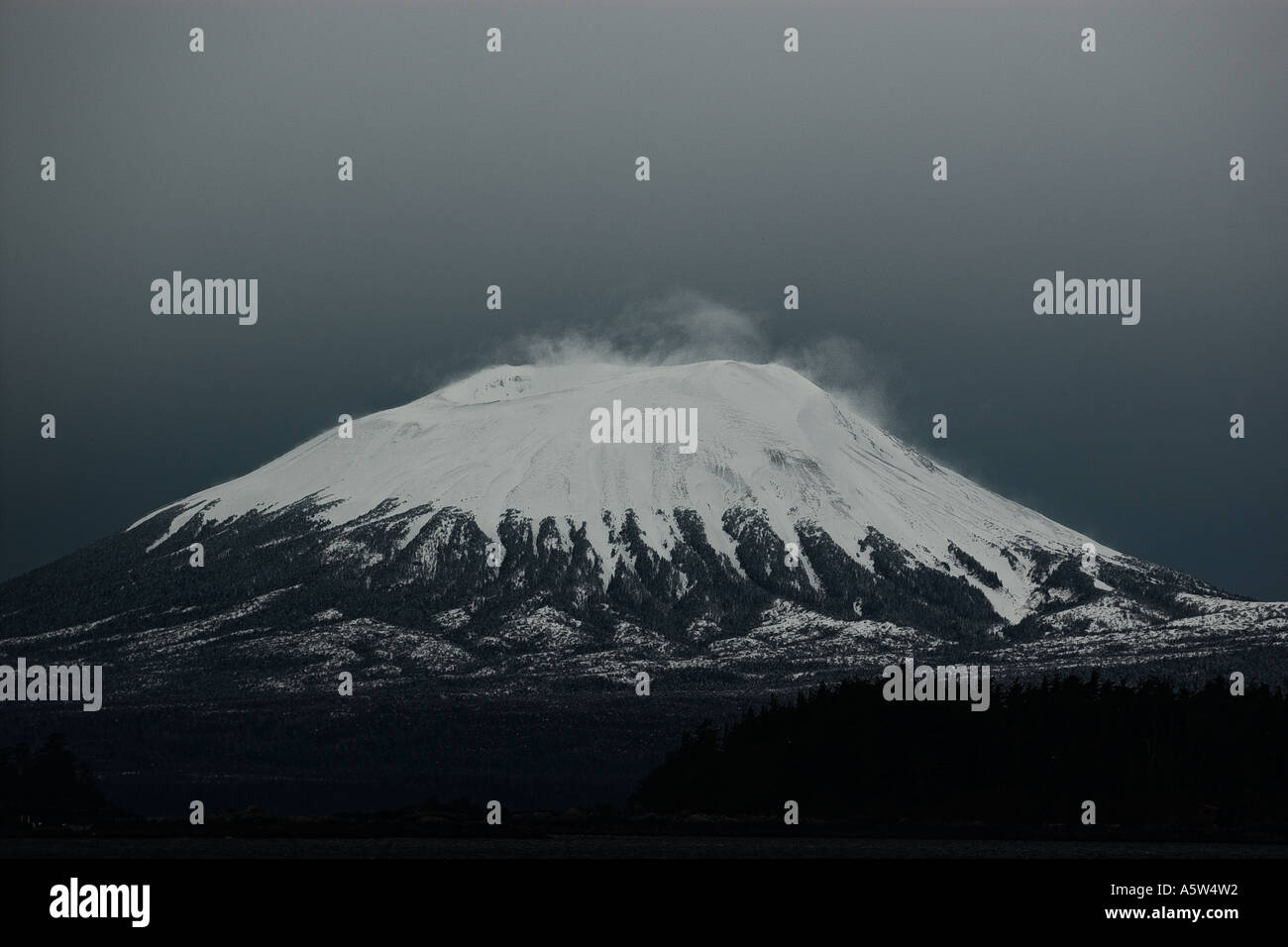 Mount Edgecumbe during spring storm Stock Photo - Alamy