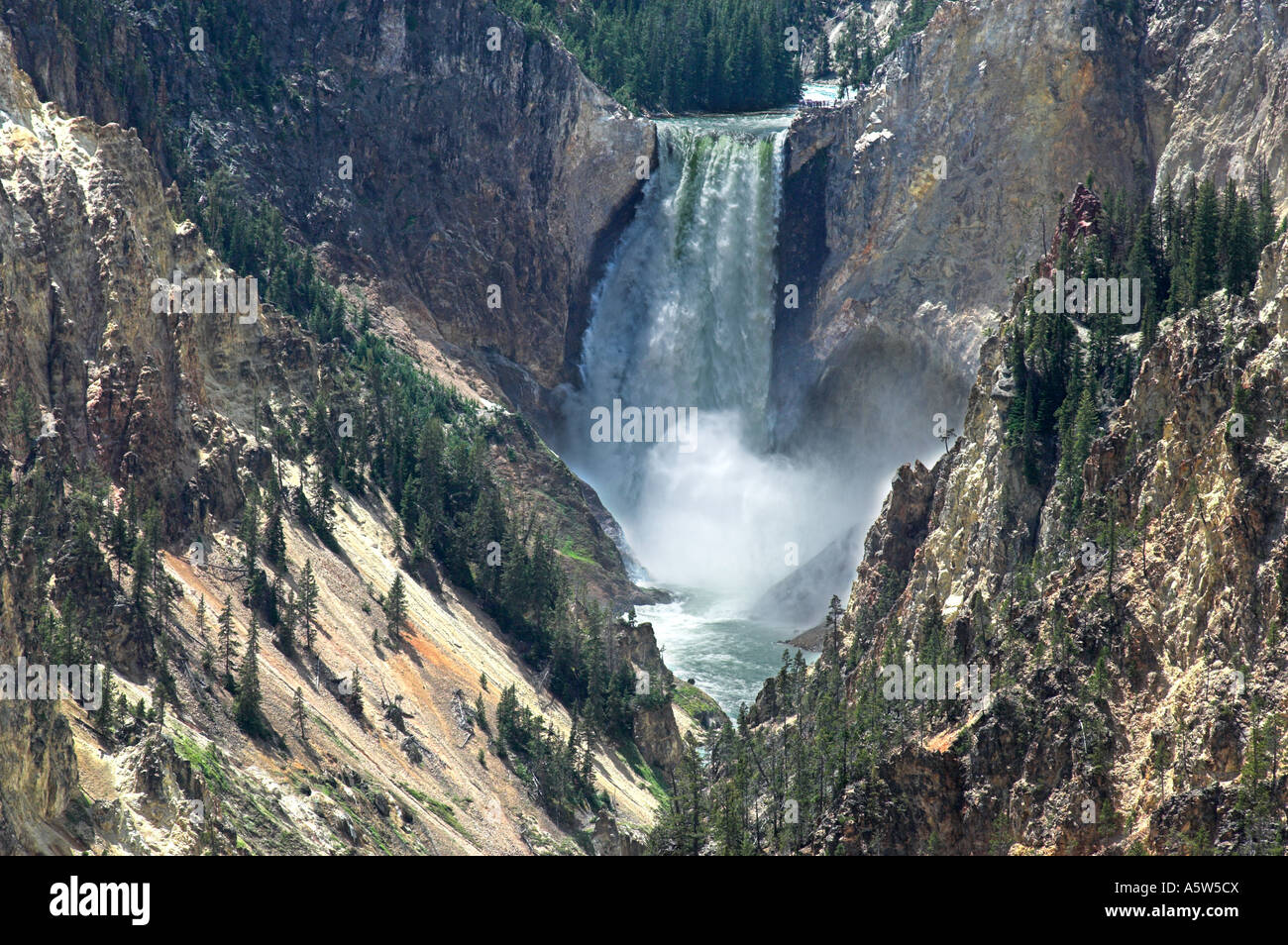 Falls, from Artist Point, Yellowstone Stock Photo - Alamy