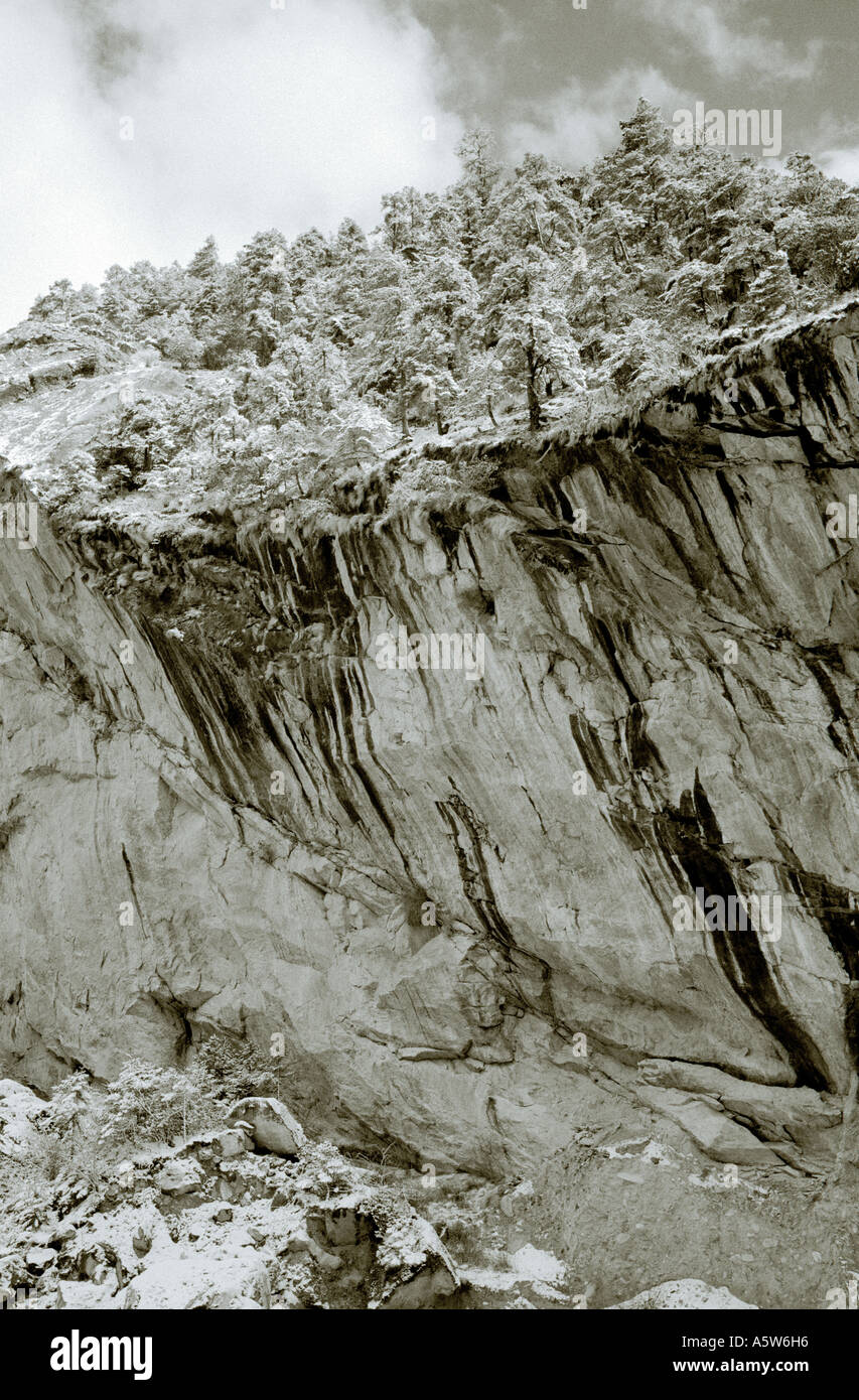 World NatureTravel. Cliff edge in the Himalayan mountains foothills in ...