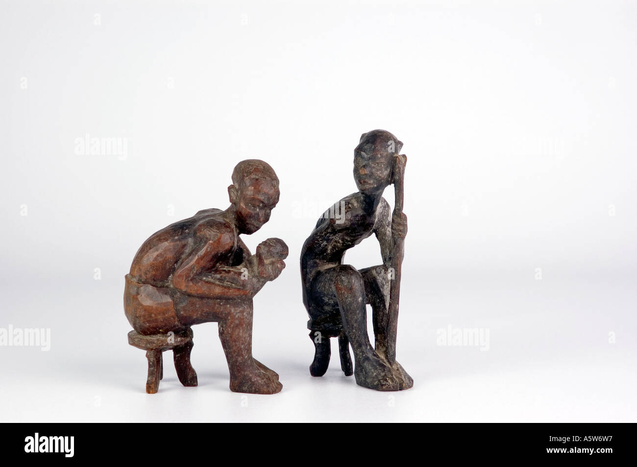 Small African wooden carved figurines. DSC 8522 Stock Photo - Alamy