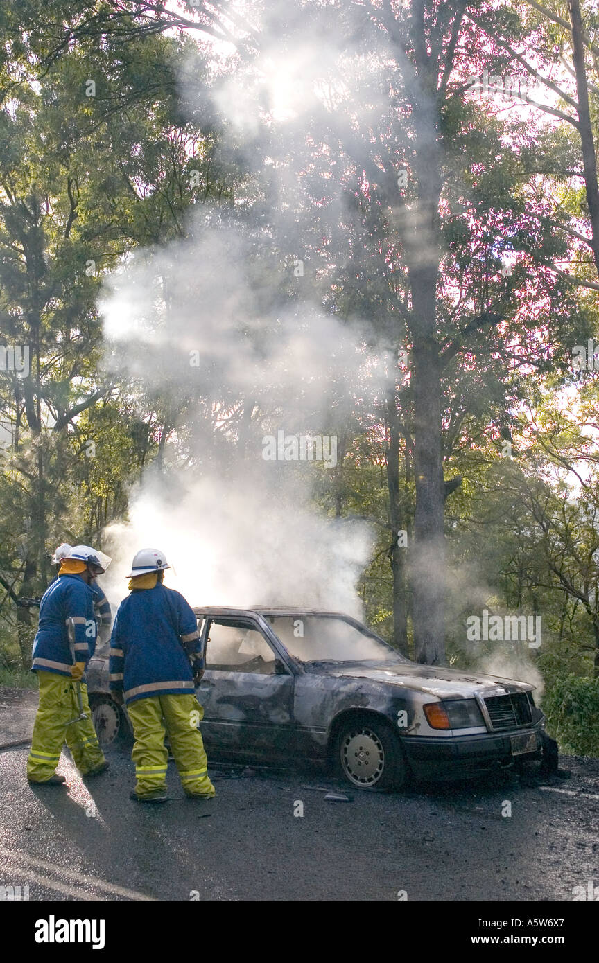 Car burning fire mercedes hi-res stock photography and images - Alamy