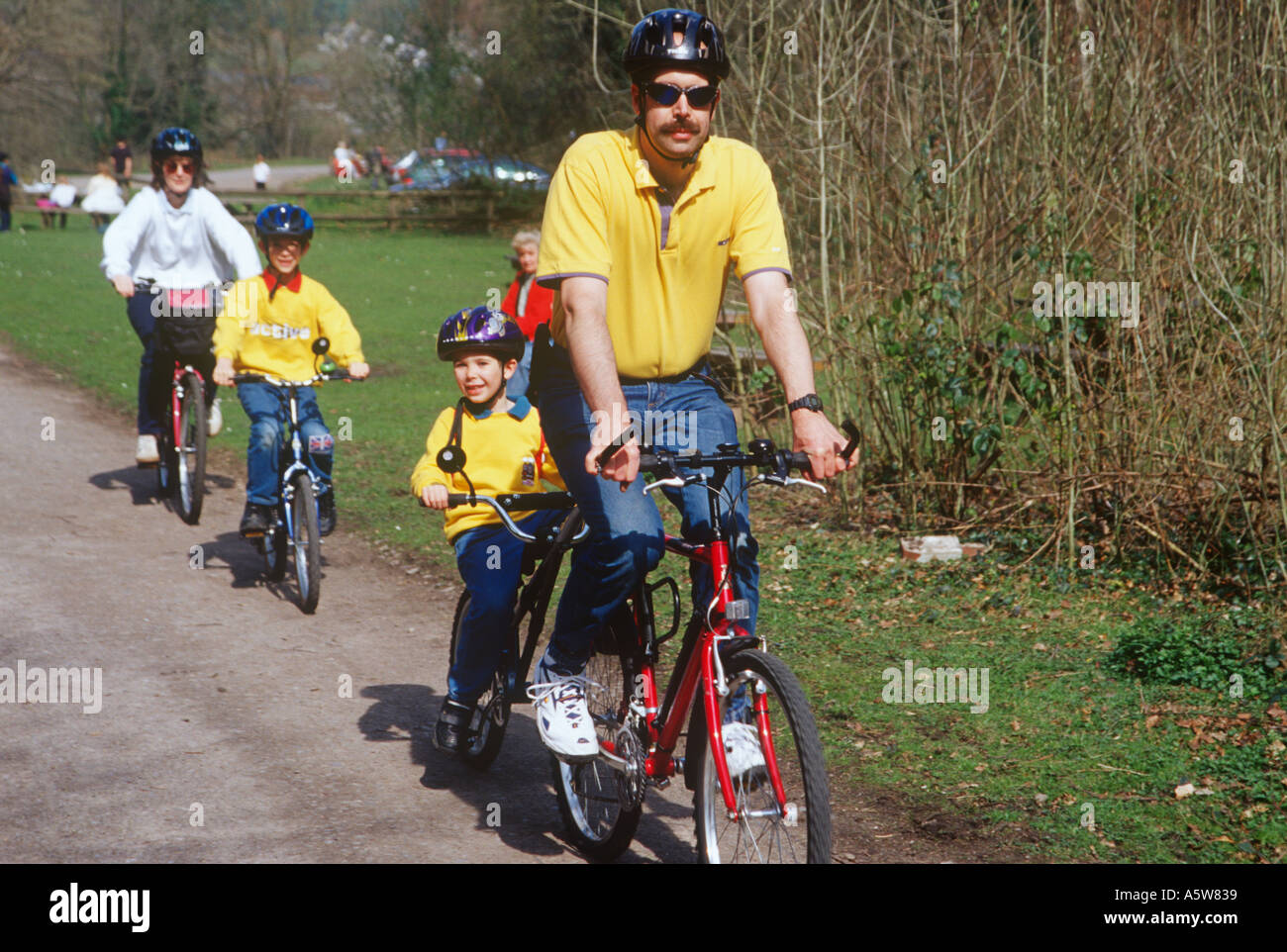 Family Cycling in the Sirhowy Valley Country Park Crosskeys Gwent ...