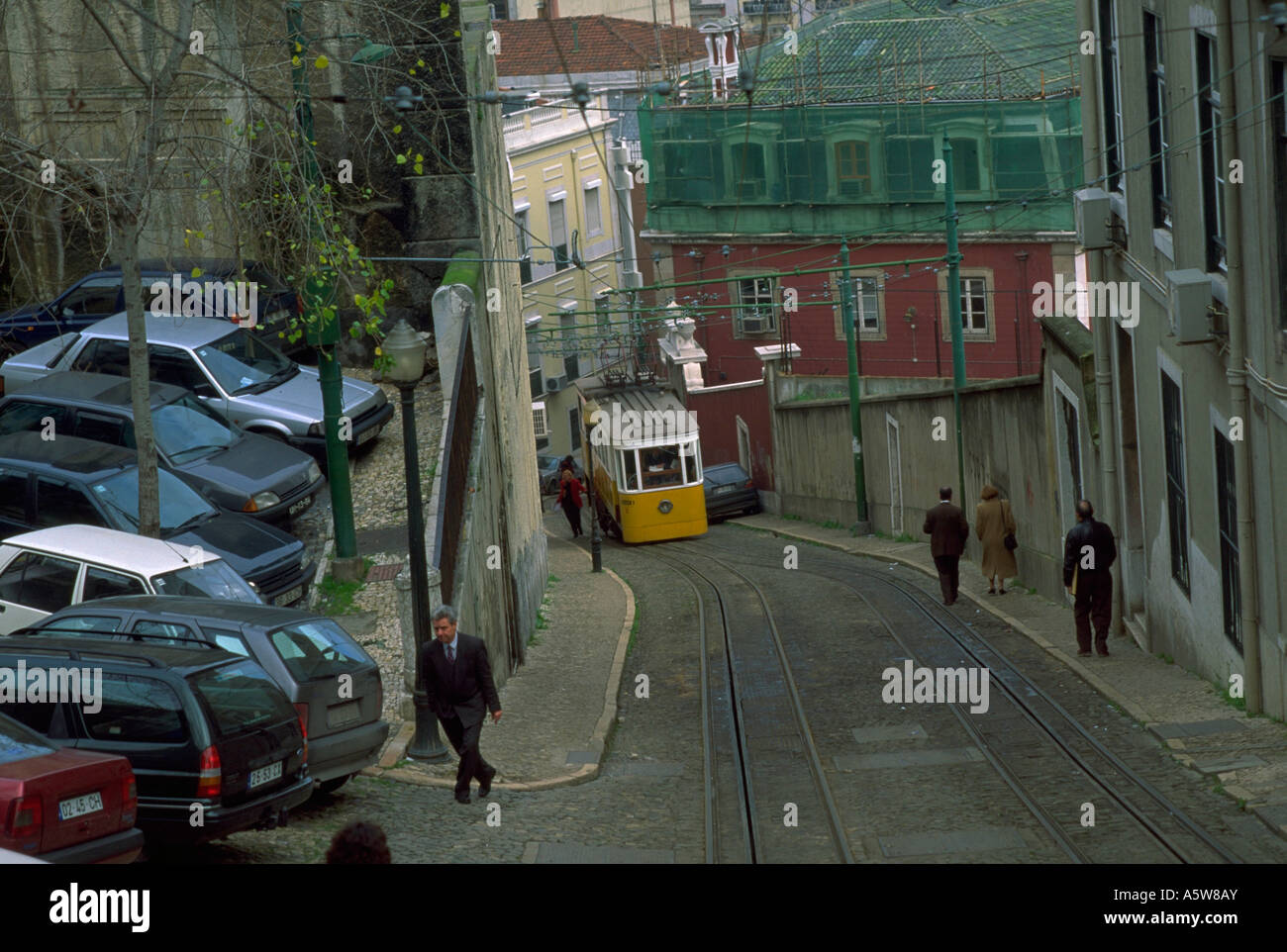 Lisbon trolley cars hi-res stock photography and images - Alamy