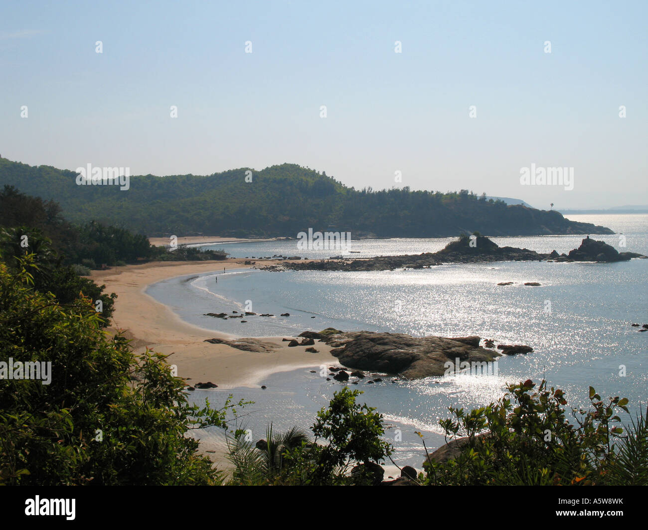 Om beach in Gokarna India Stock Photo - Alamy