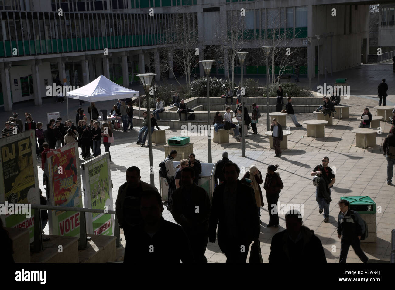 Students on campus University of Essex, Colchester, England Stock Photo ...