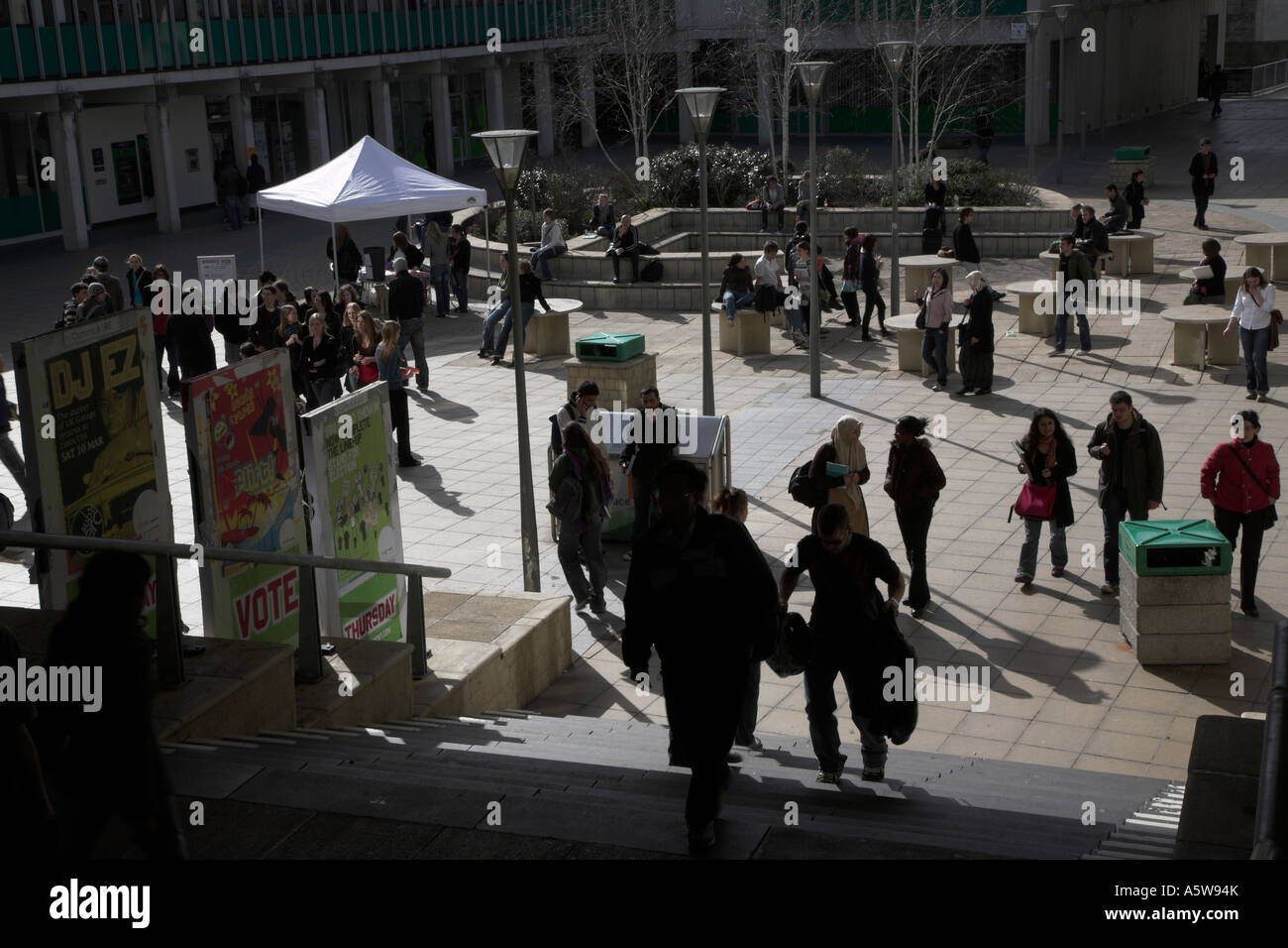 Students on campus University of Essex, Colchester, England Stock Photo ...