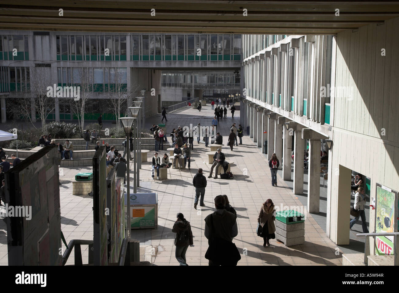 Students on campus University of Essex, Colchester, England Stock Photo ...