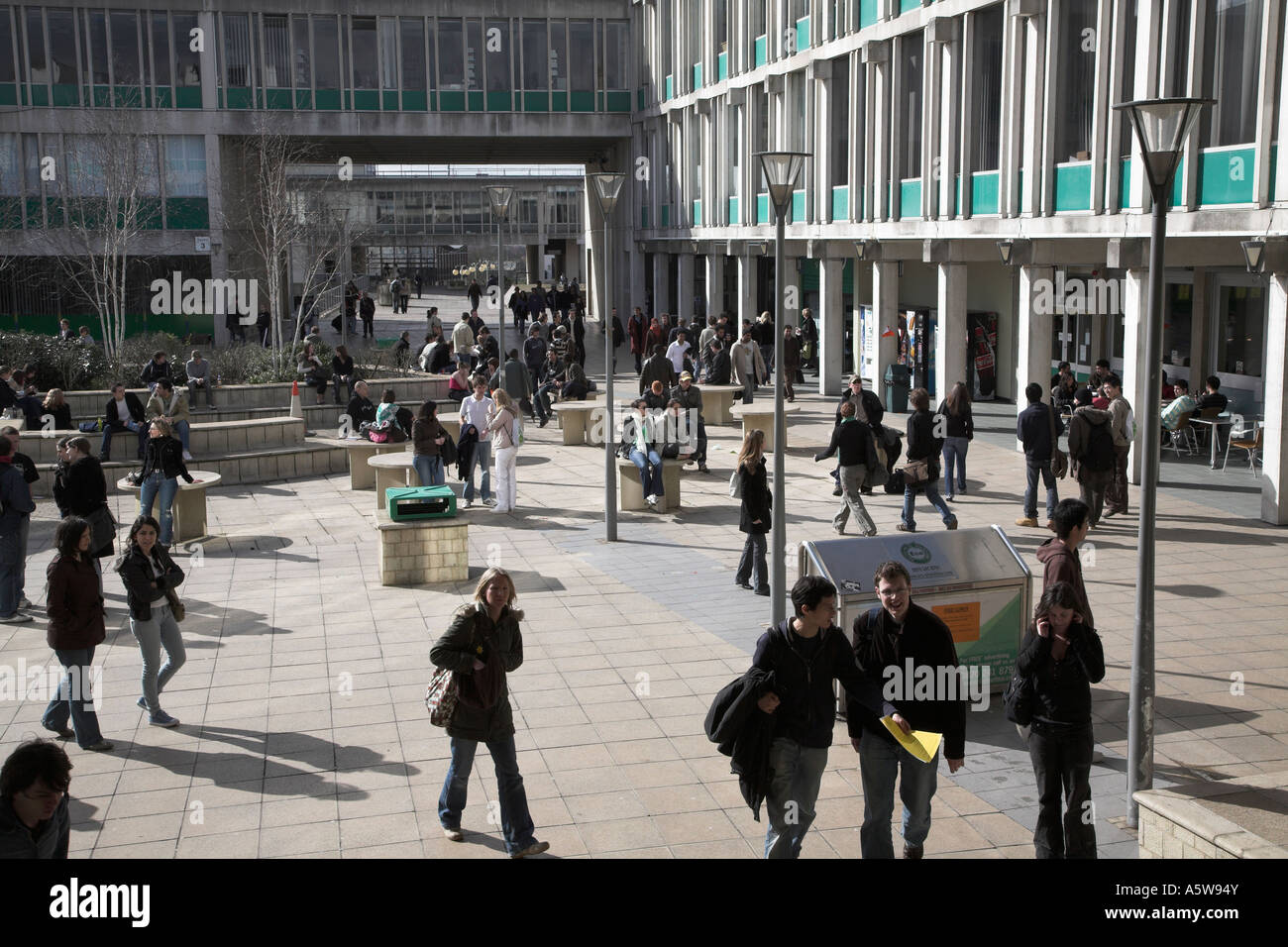 Students on campus University of Essex, Colchester, England Stock Photo ...