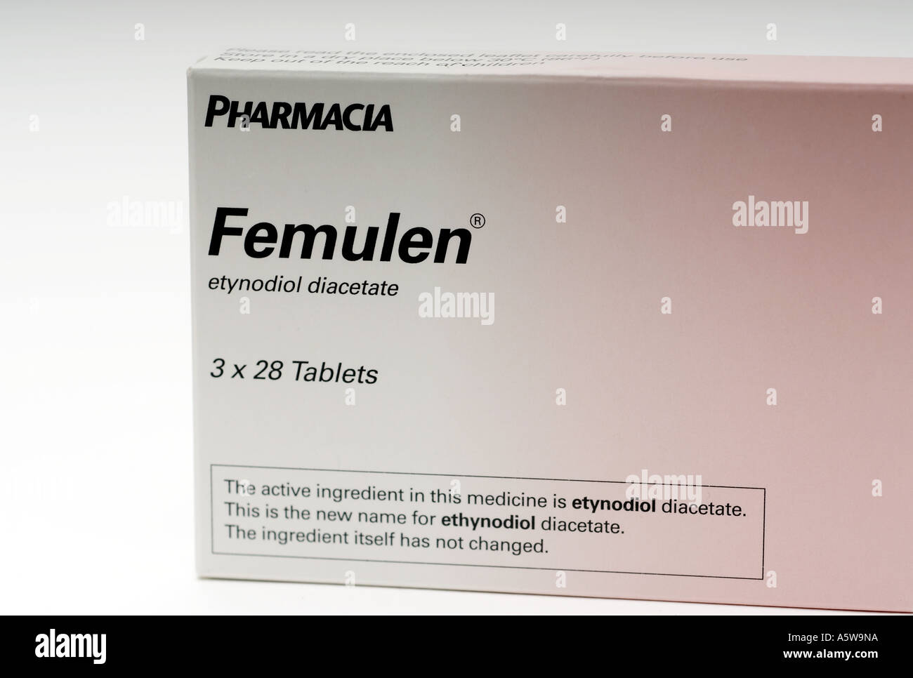 Femulen contraceptive tablets UK Stock Photo - Alamy