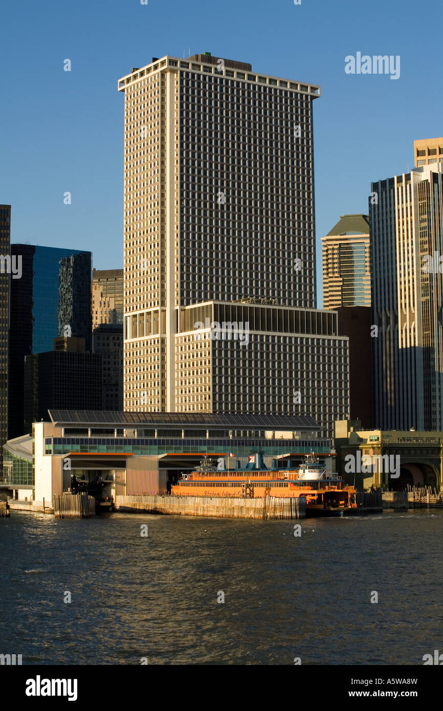 Staten Island Ferry in the Manhattan Ferry Terminal in New York City ...