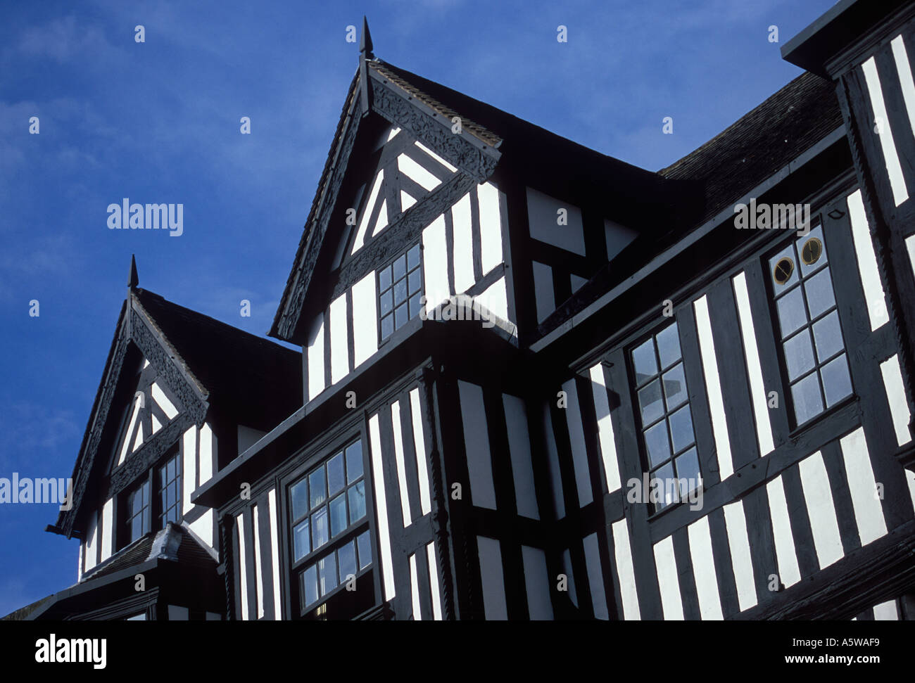 Timber framed buildings on High Street Shrewsbury Shropshire UK Stock ...