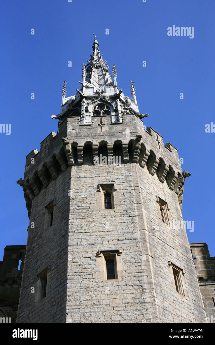 Tower at cardiff castle this highly desorative castle was renovated be ...