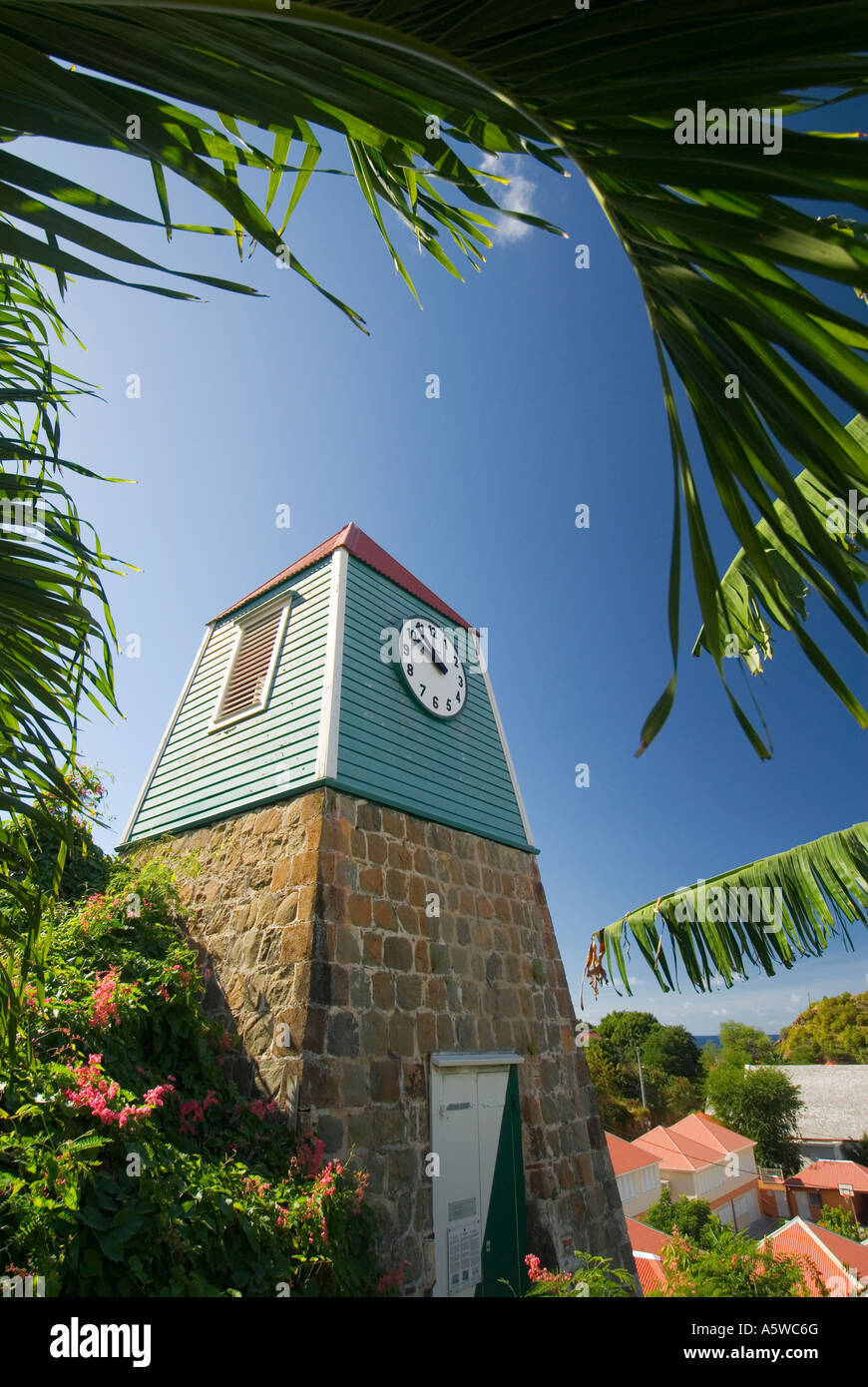 Swedish clock tower gustavia st hi-res stock photography and images - Alamy