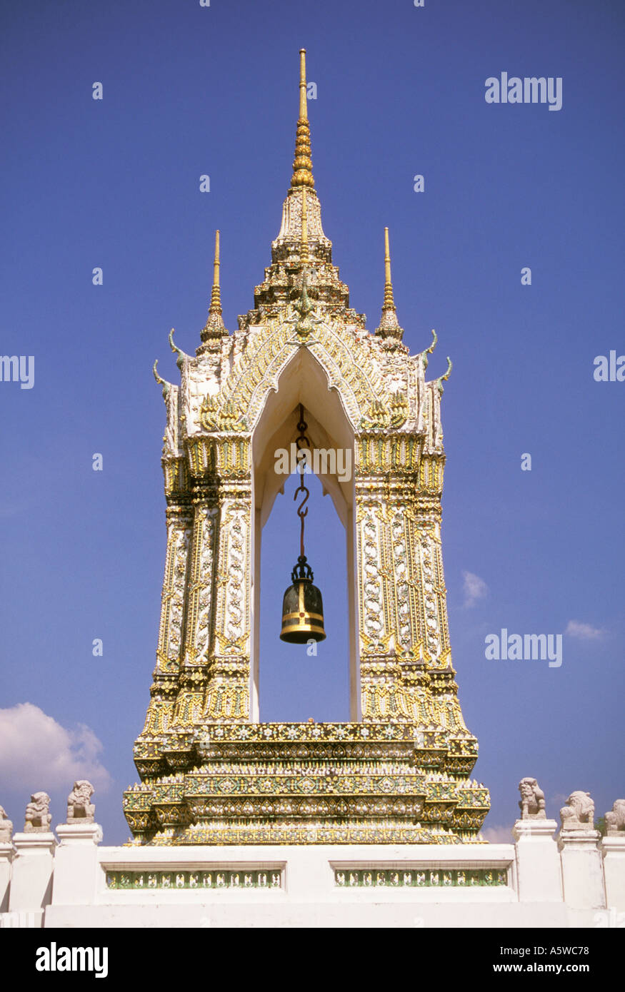 Thailand Bangkok Belfry Bell Tower Wat Pho Stock Photo - Alamy