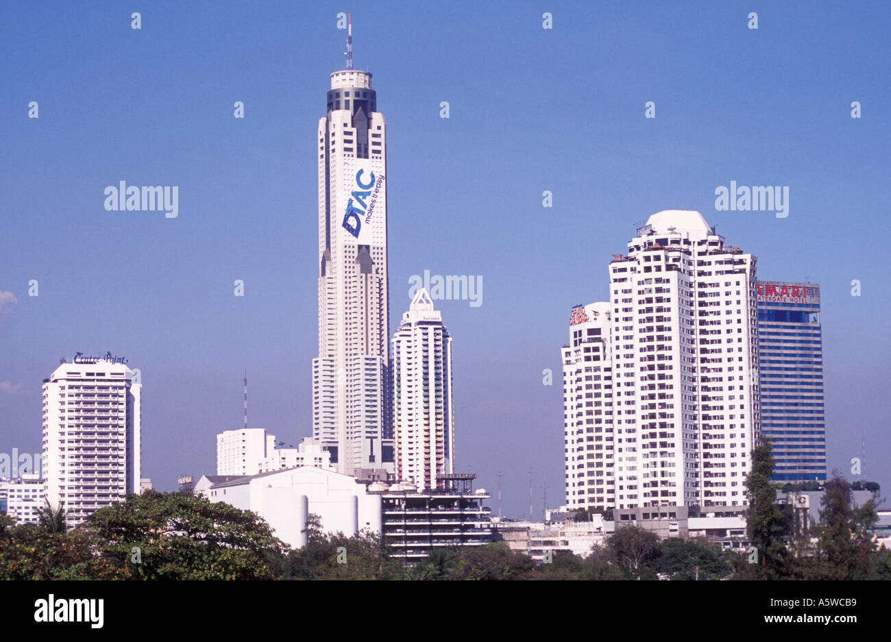 Thailand Bangkok Tallest Building Baiyoke 2 Tower Stock Photo - Alamy