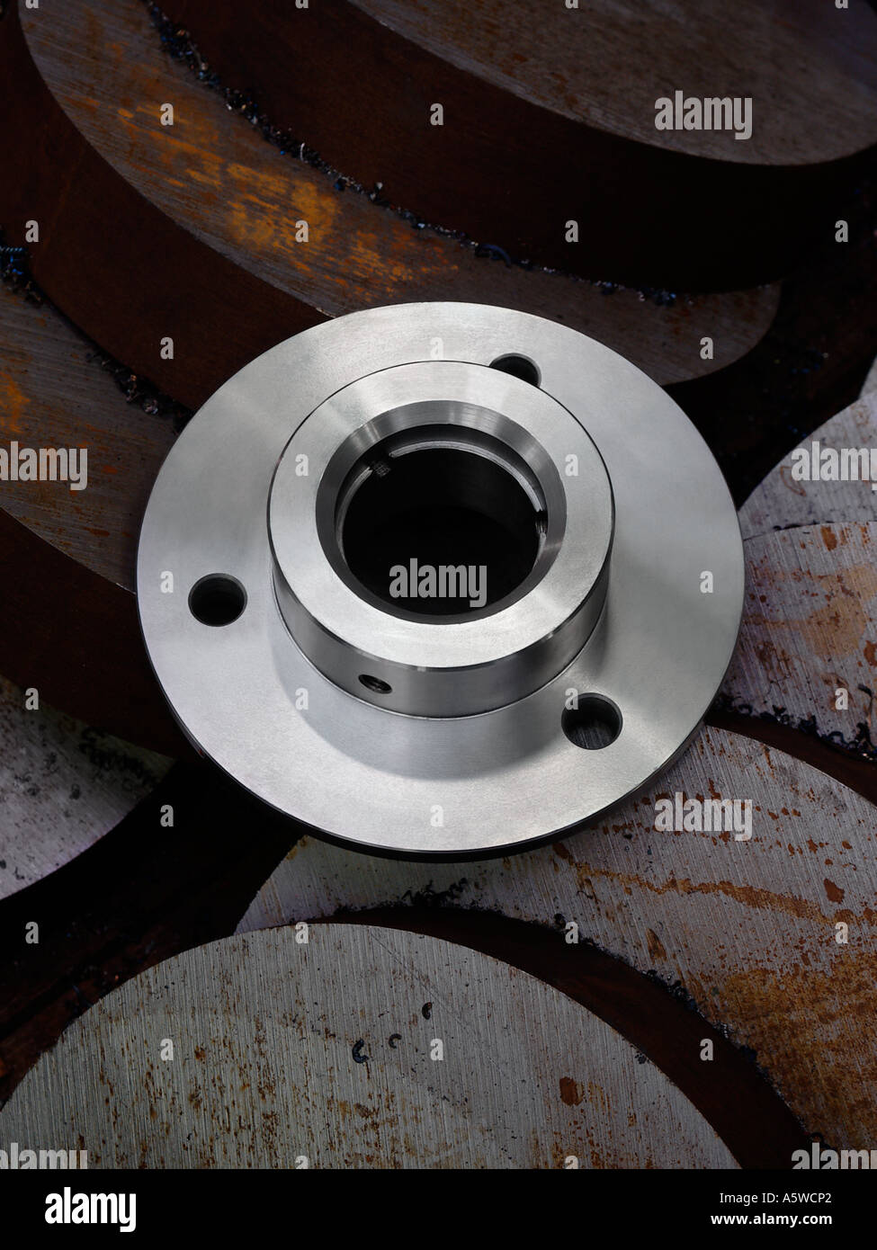 Metal iron industrial part with the original raw discs that such a part ...