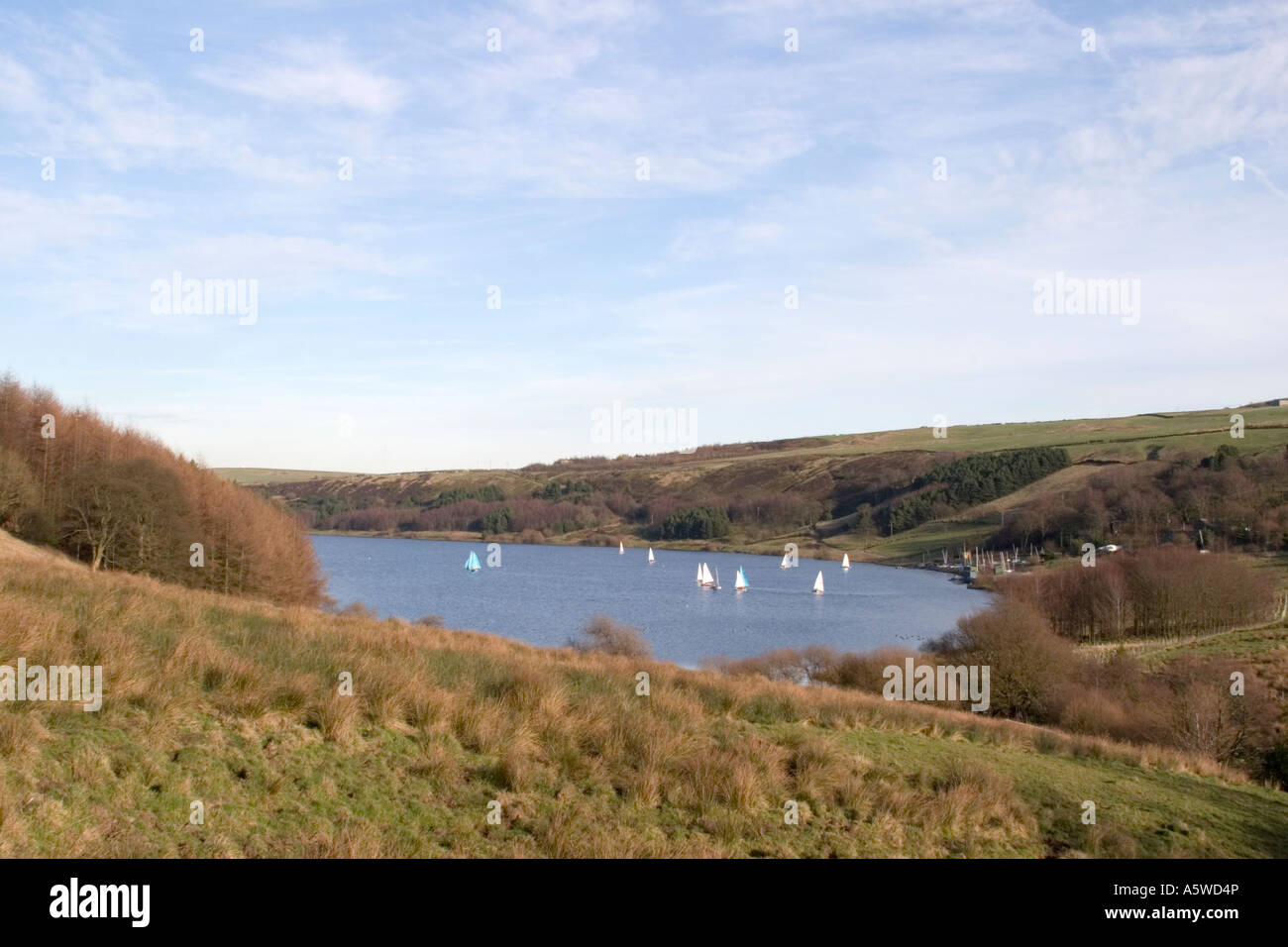 Scammonden Dam near Huddersfield West Yorkshire Stock Photo - Alamy
