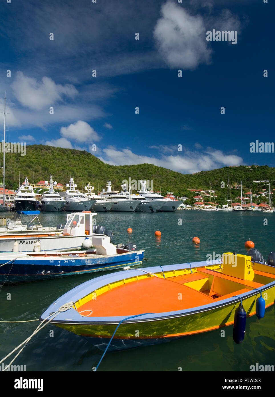 Gustavia harbour St. Barths FWI Stock Photo - Alamy
