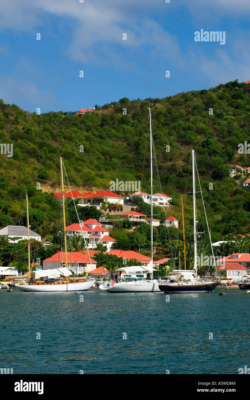 Gustavia harbour St. Barths FWI Stock Photo - Alamy