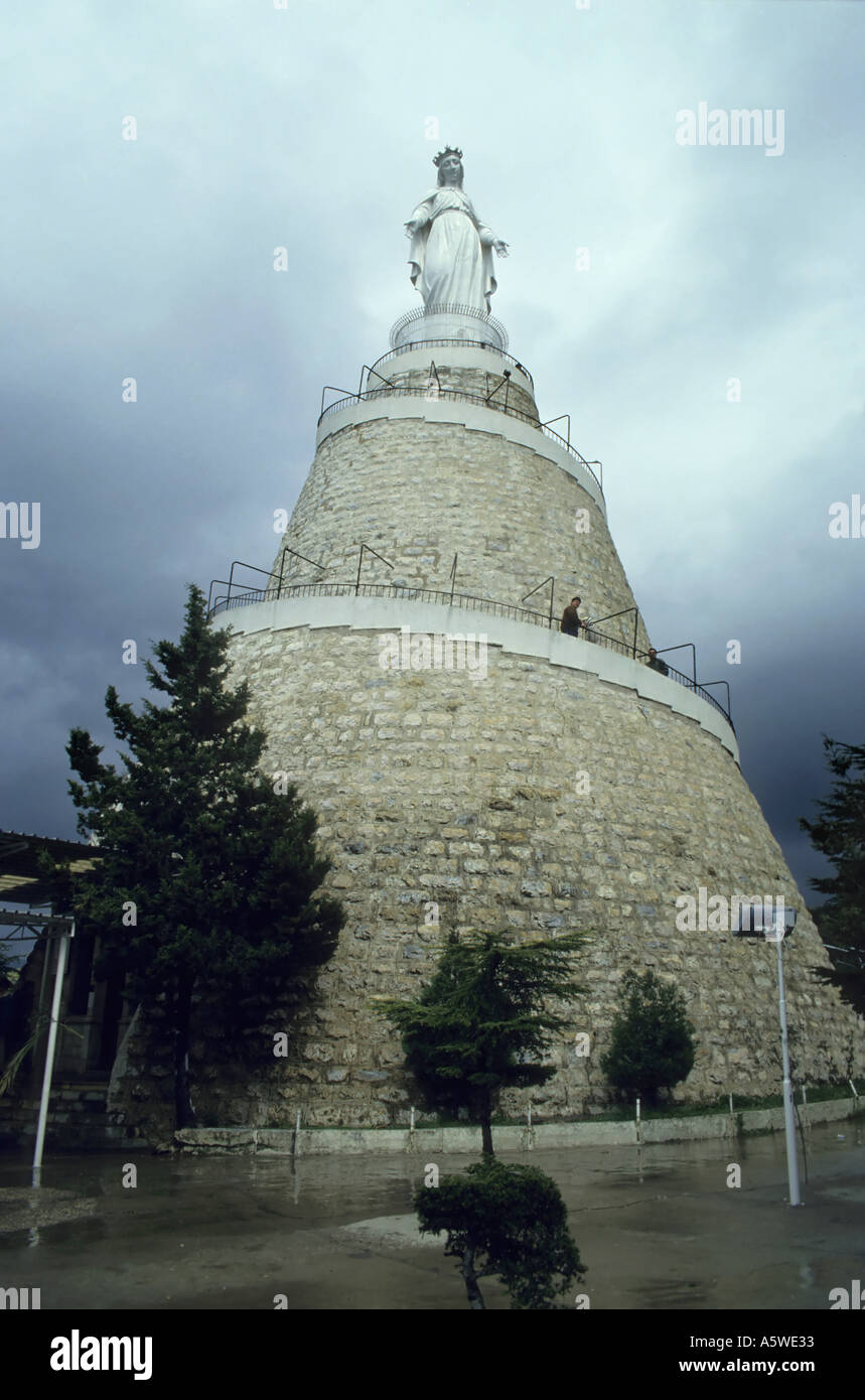 Our Lady of Lebanon statue in Harissa, Beirut, Lebanon Stock Photo - Alamy