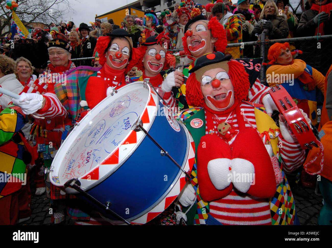 Carnival clowns celebrating in Cologne Stock Photo - Alamy