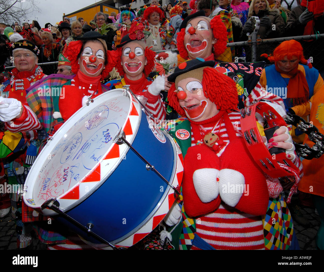 Carnival clowns celebrating in Cologne Stock Photo - Alamy