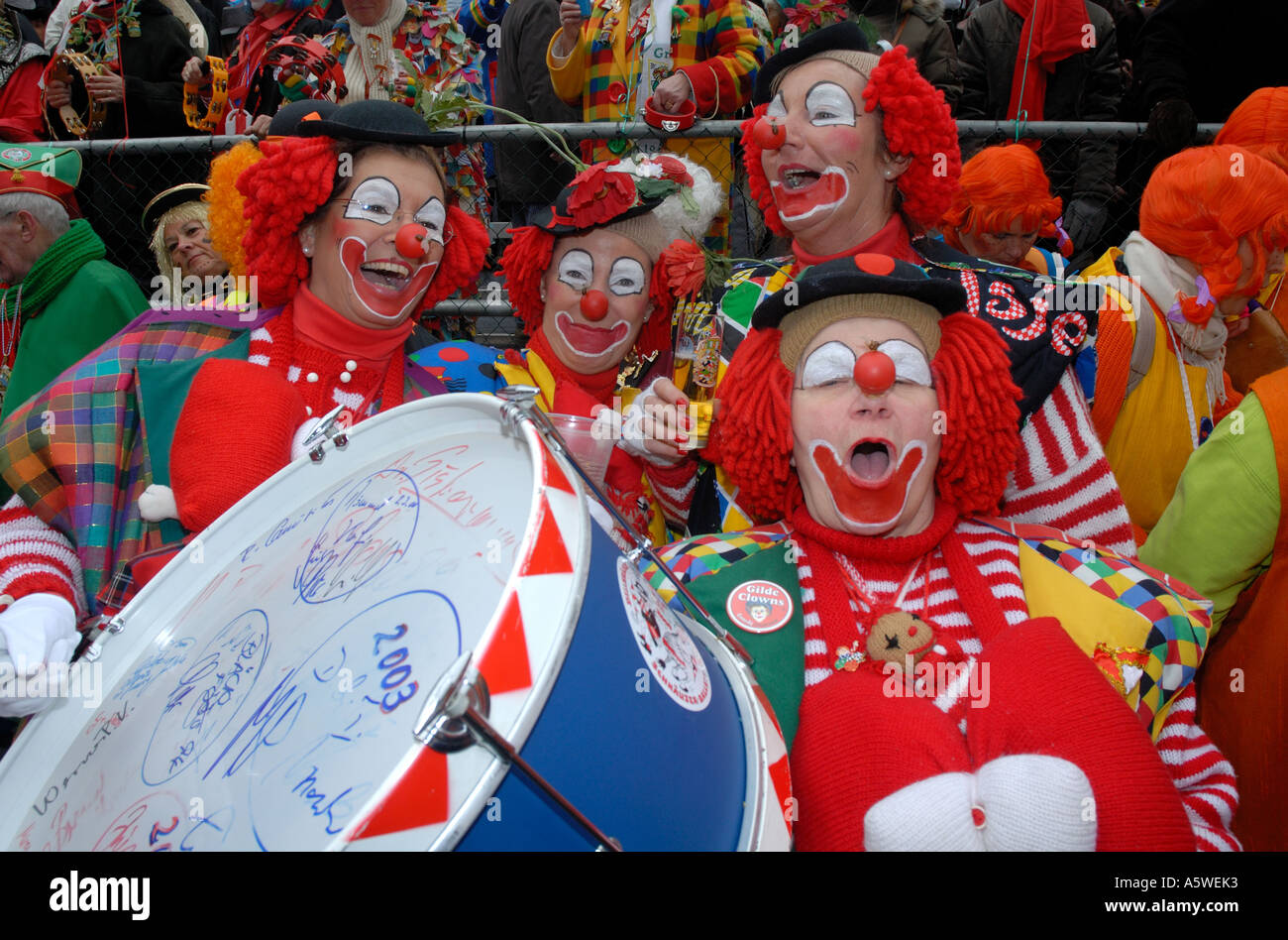 Carnival clowns celebrating in Cologne Stock Photo - Alamy