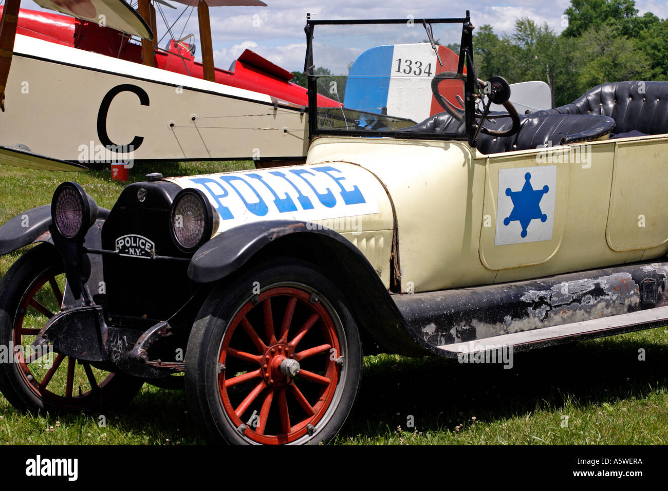 Antique Police Car Stock Photo - Alamy