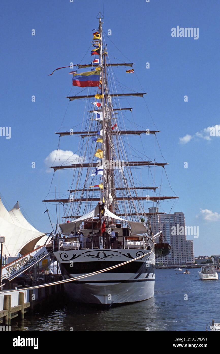 Tall ship in Baltimore Harbor, Md during Opsail Stock Photo - Alamy