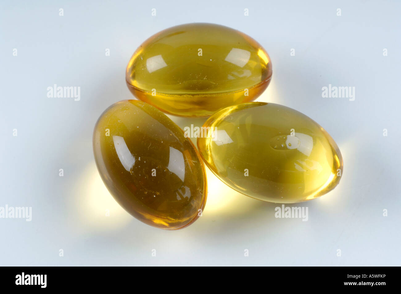 Salmon oil tablets Stock Photo - Alamy
