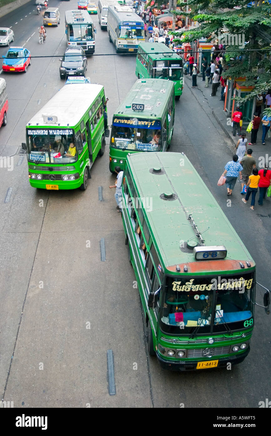 Buses Bangkok Thailand Stock Photo - Alamy