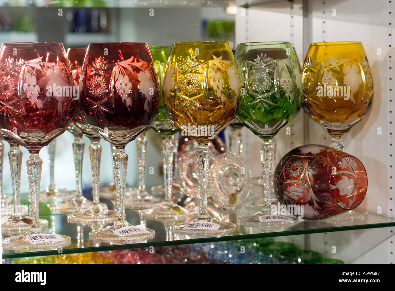 glassware in glasswoks Nachtmann in Riedlhütte Bavaria Germany Stock ...