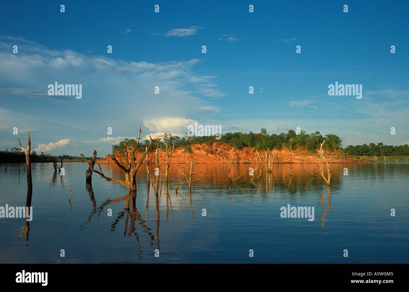 Red cliffs Ume river Lake Kariba Zimbabwe Africa Stock Photo - Alamy