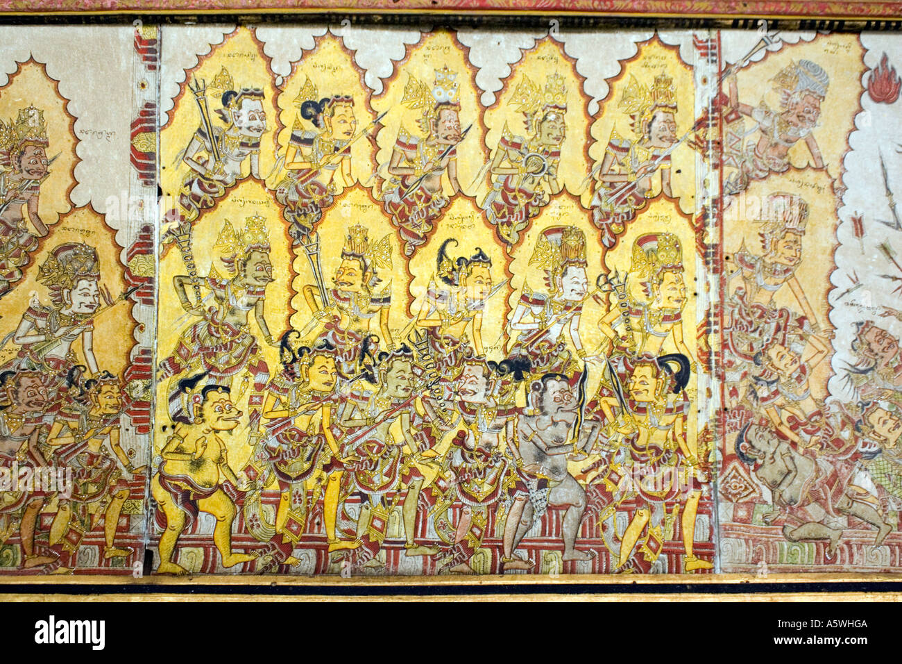 Ceiling panel Kertha Gosa (Hall of Justice) Semarapura Klungkung Bali ...