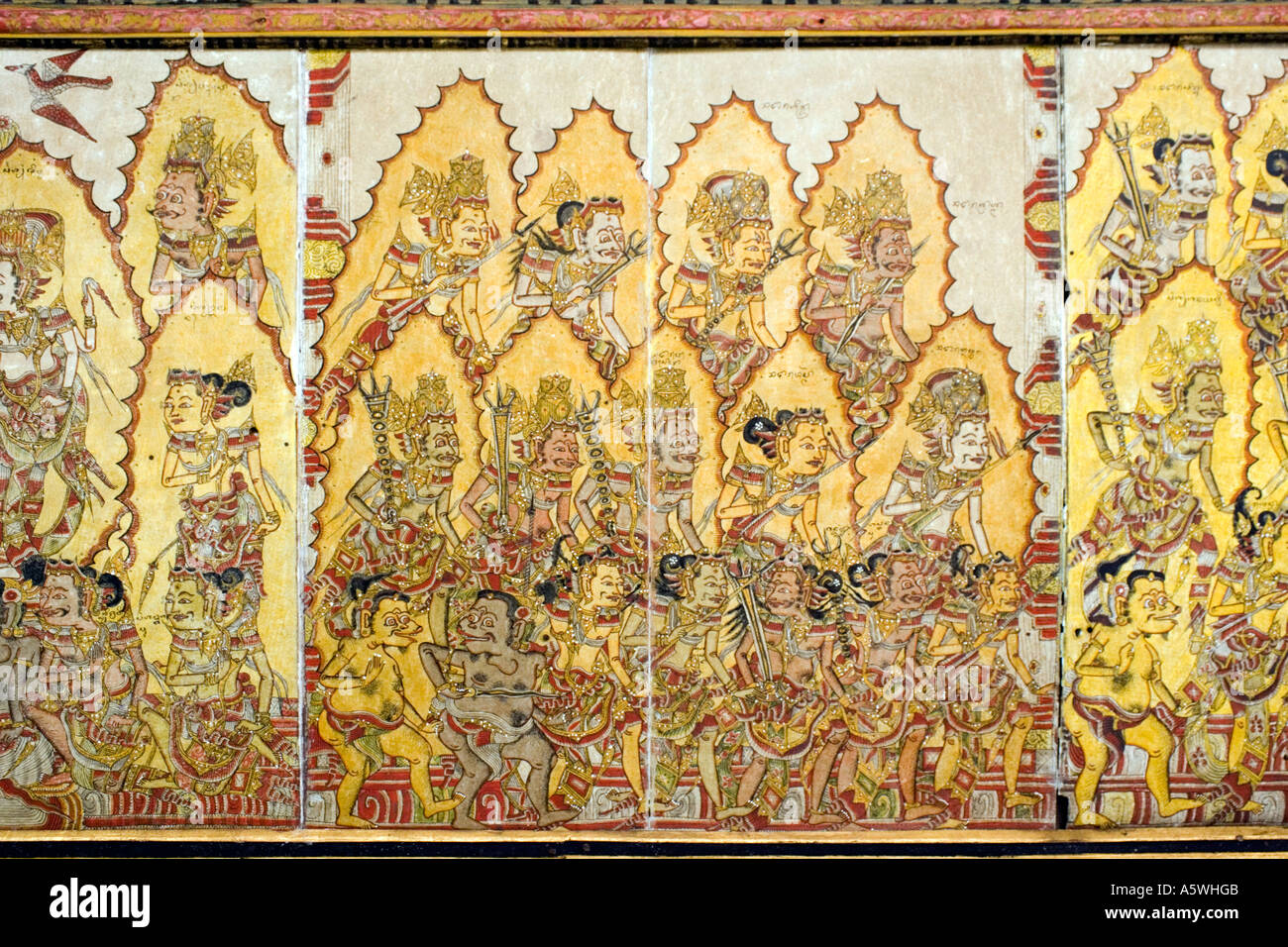 Ceiling panel Kertha Gosa (Hall of Justice) Semarapura Klungkung Bali ...