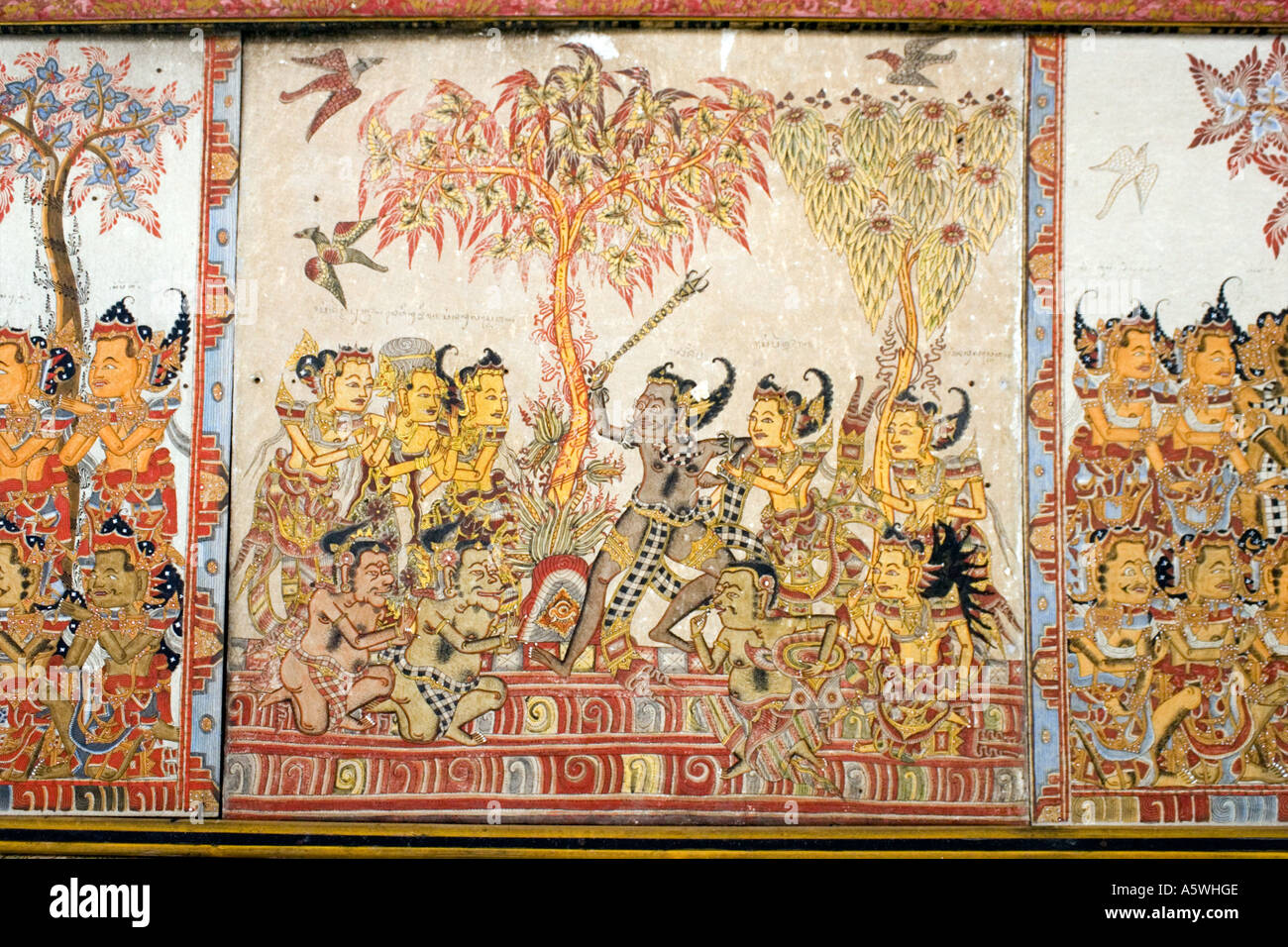 Ceiling panel Kertha Gosa (Hall of Justice) Semarapura Klungkung Bali ...